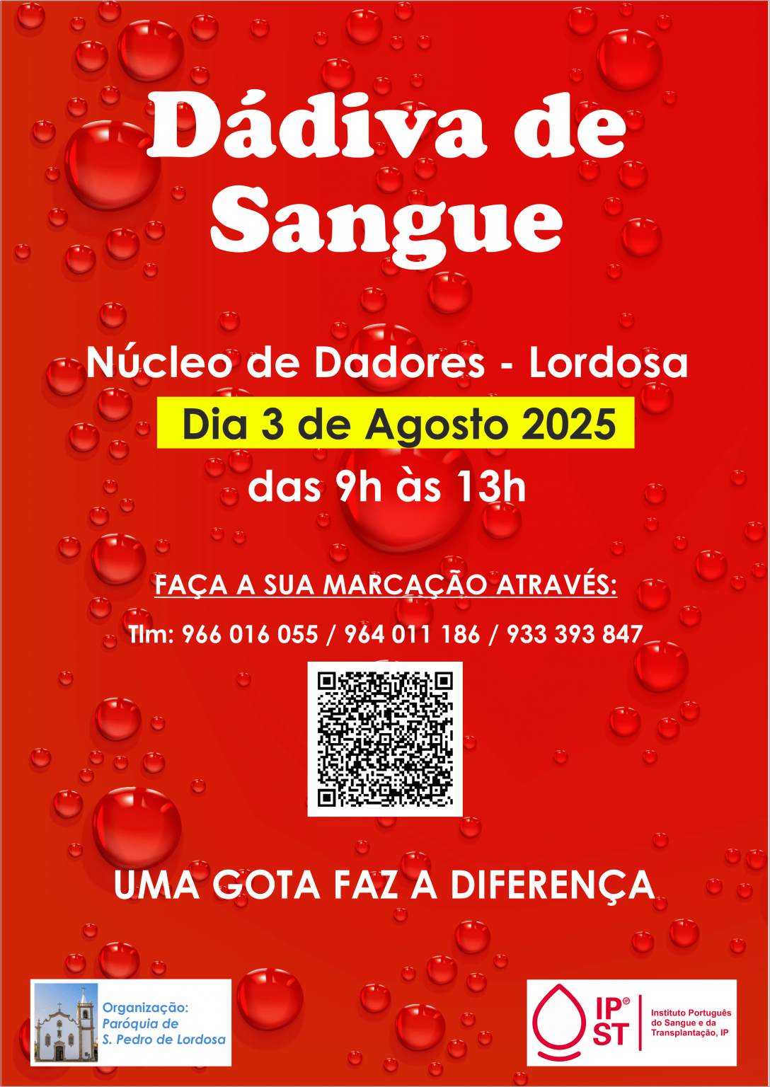 Dádiva de Sangue Lordosa – 3 de agosto 2025